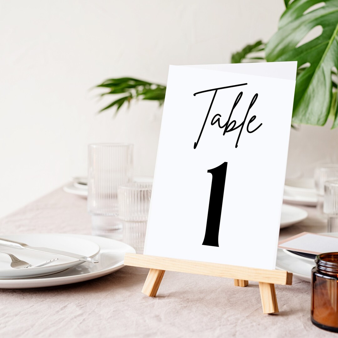 Wedding Table Numbers, Event Table Numbers, Table Number Printable ...