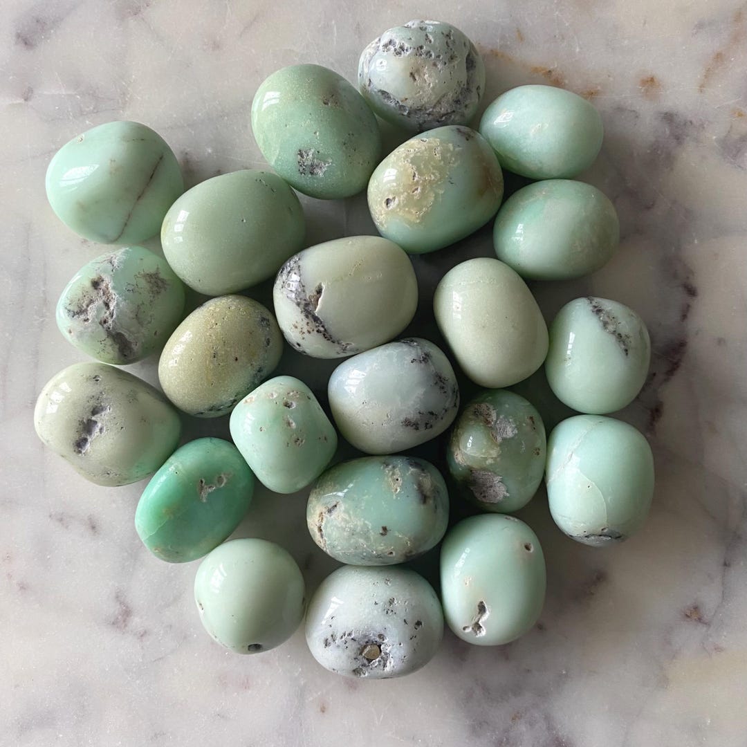 Chrysoprase Tumbled Stone - Etsy