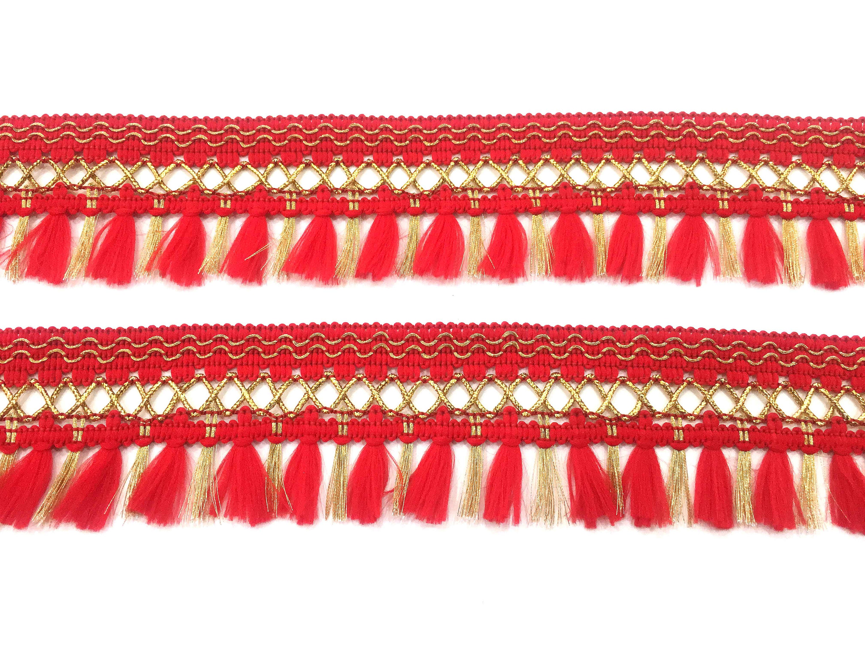 Red Fringe Trim Tassle Fringe Trim Indian Fringe Lace Fancy - Etsy New ...