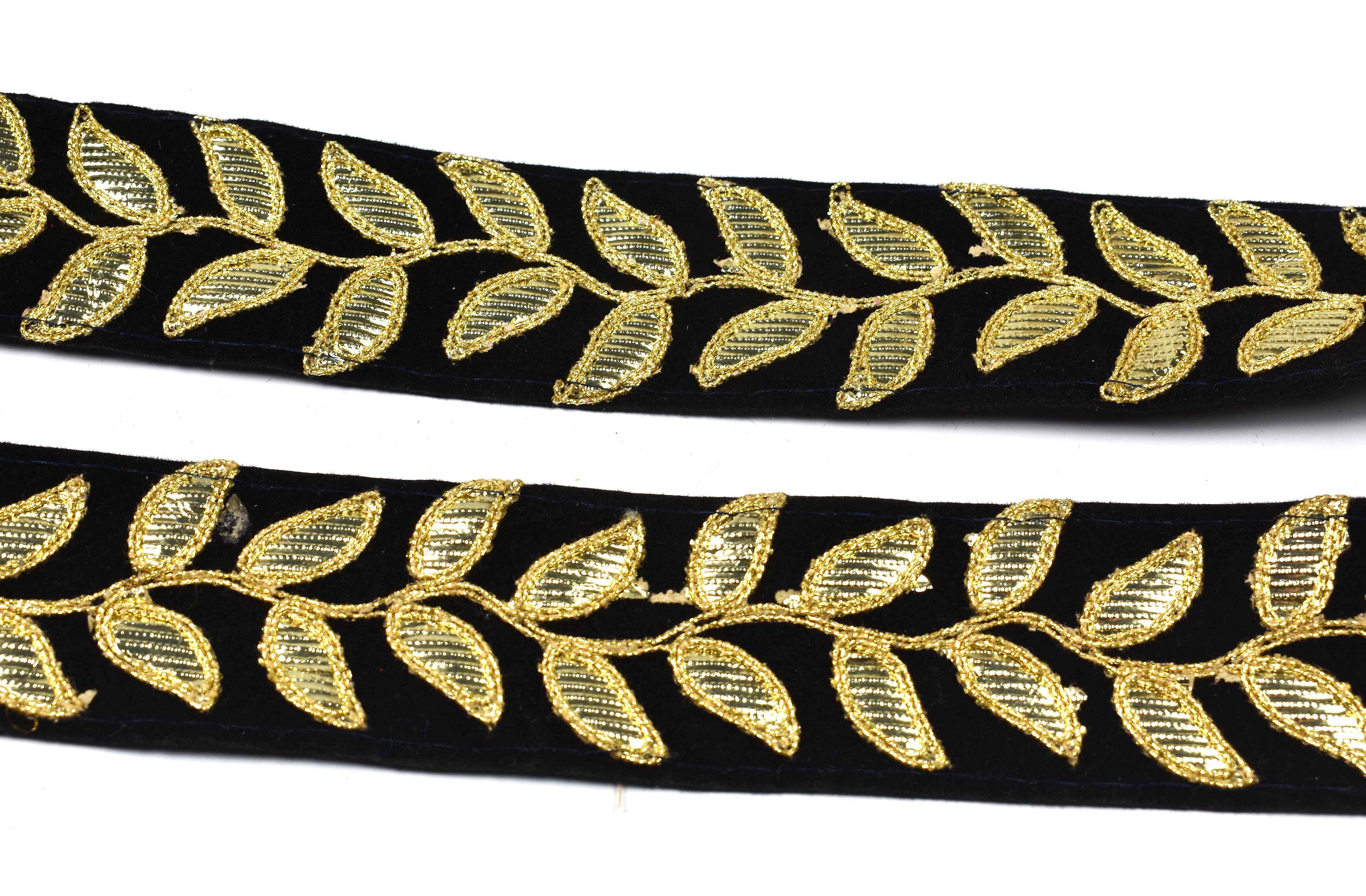 Gota Patti Lace, Indian Art, Decorative Trim by the Yard, Black Velvet ...