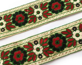 Hand Embroidery Trim Indian Art Thread Work Fabric Lace | Etsy