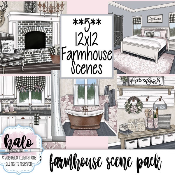 Farmhouse Clip Art - Etsy