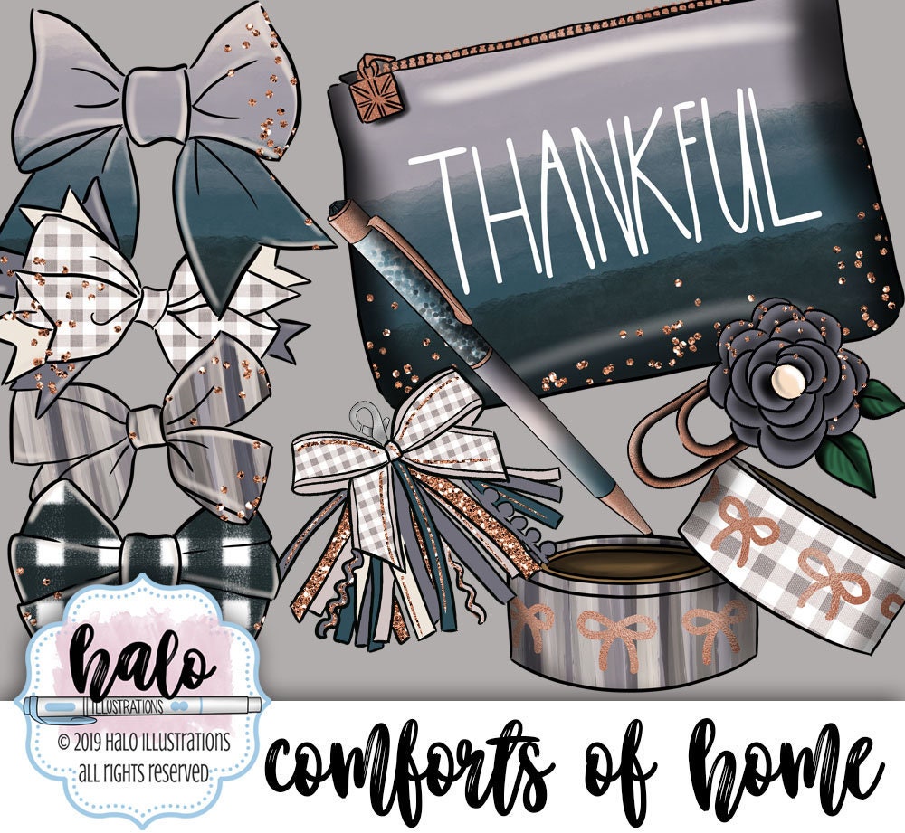 Buffalo Plaid Winter Fashion Clipart Digital Hand Drawn - Etsy