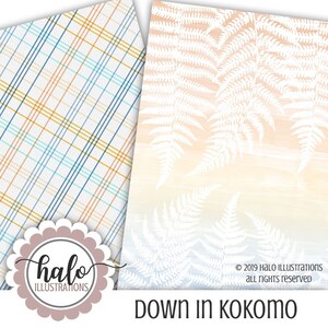 Summer Digital Paper, Beach Digital Paper, Plaid Digital Paper, Floral ...