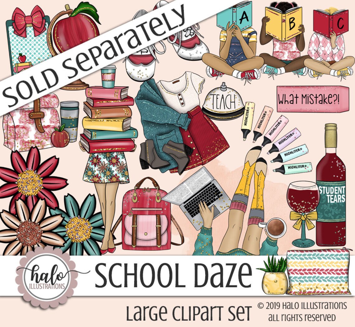 School Clipart, Teacher Clipart, Teacher Planner, Planner Clipart ...