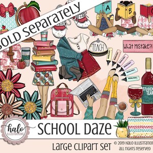 School Clipart, Teacher Clipart, Teacher Planner, Planner Clipart ...