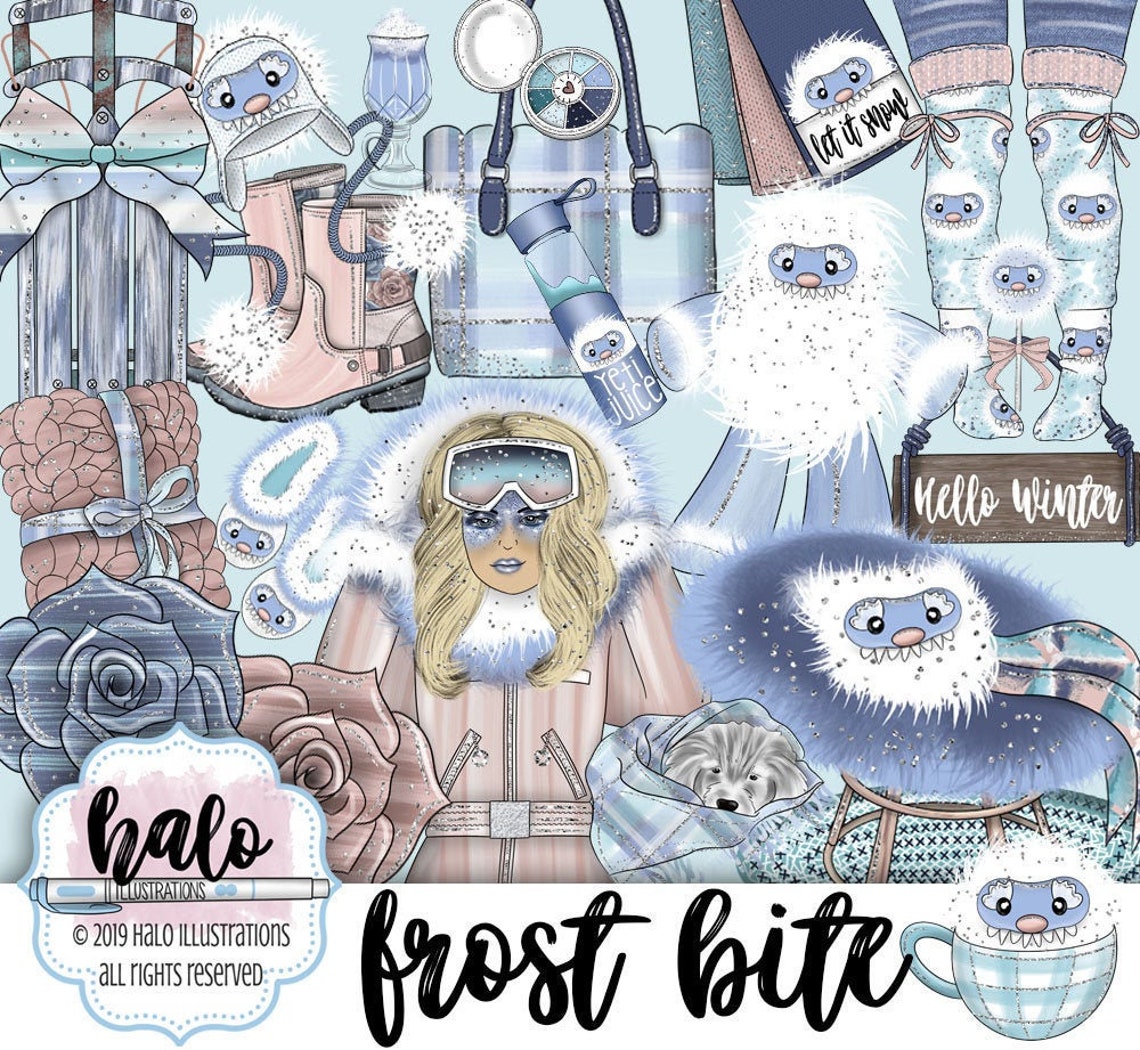 Abominable Snowman, Yeti Clipart, Winter Clipart, Snow Clipart, Planner ...