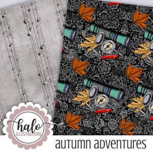 Autumn Digital Paper, Camping Digital Paper, Hiking Digital Paper ...