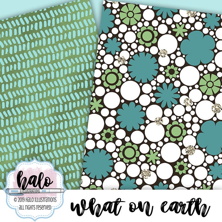 Earth Digital Paper Paper Pattern Spring Paper Recycle - Etsy
