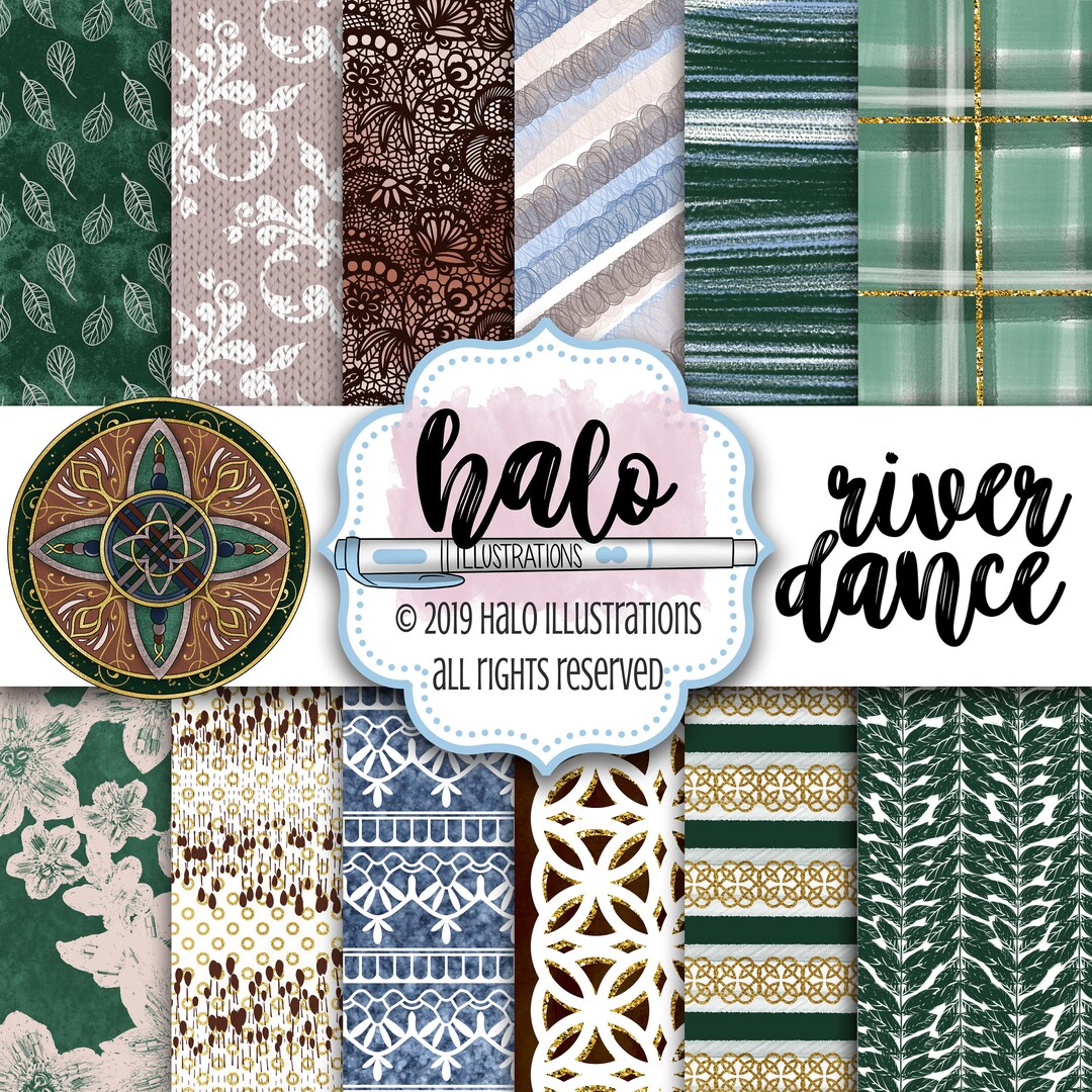 St Pats Paper, Digital Paper, Patricks Pattern, Spring Design, Plaid ...