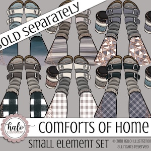 Buffalo Plaid Winter Fashion Clipart Digital Hand Drawn - Etsy