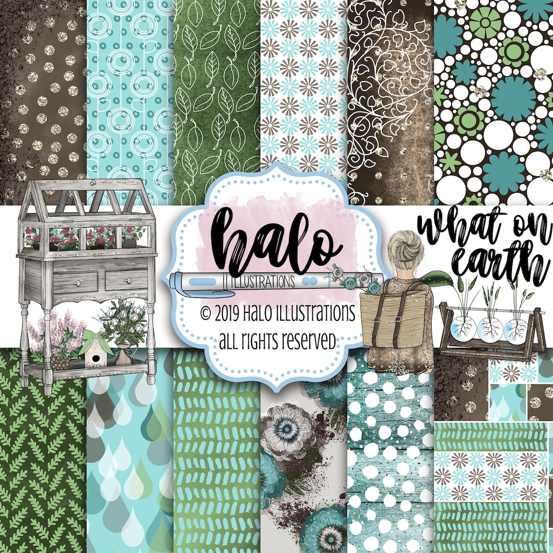 Earth Digital Paper, Paper Pattern, Spring Paper, Recycle Paper, Paper ...