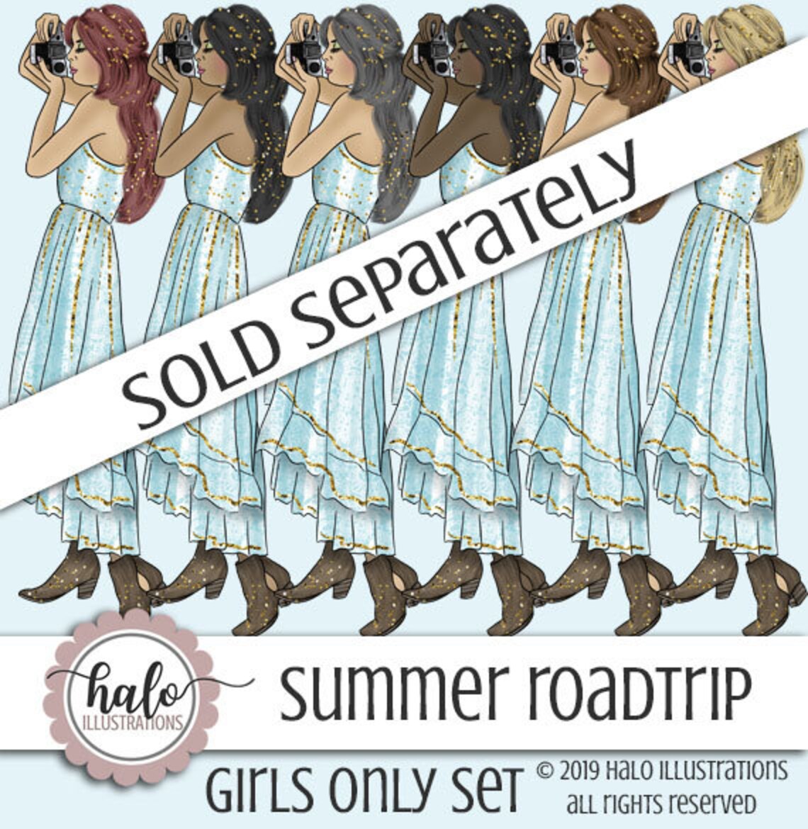 Summer Clipart, Travel Clip Art, Hand Drawn Art, Planner Clipart ...