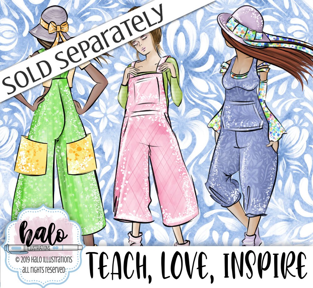 Teach Love Inspire Teacher Clipart Planner Clip Art Fashion - Etsy