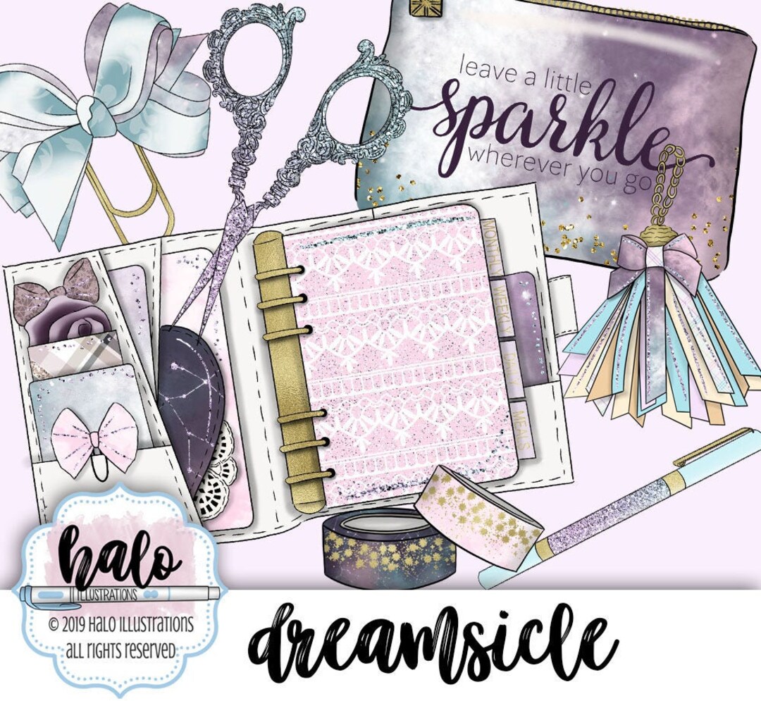 Planner Clipart, Kawaii Clipart, Galaxy Clipart, Galaxy Digital Paper ...