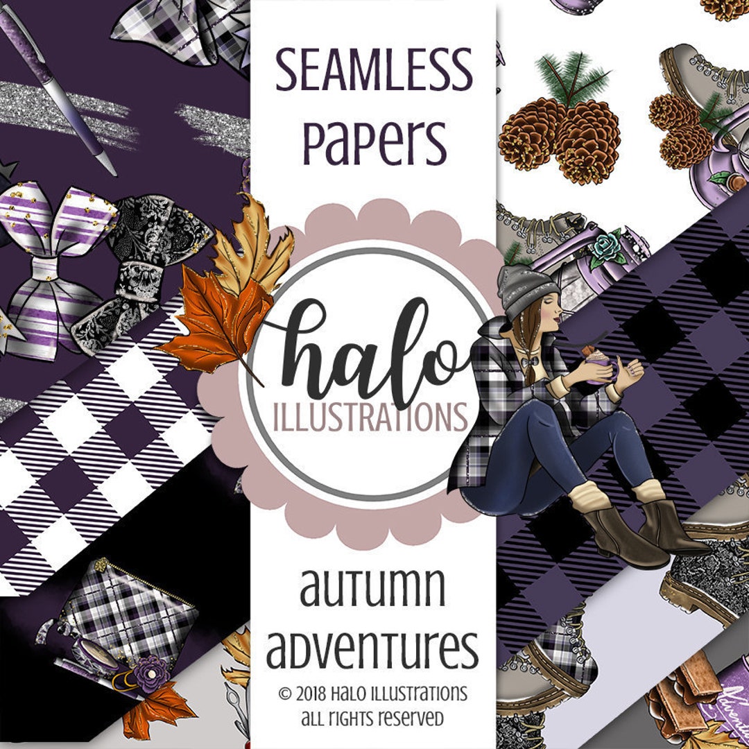 Autumn Digital Paper Camping Digital Paper Hiking Digital - Etsy