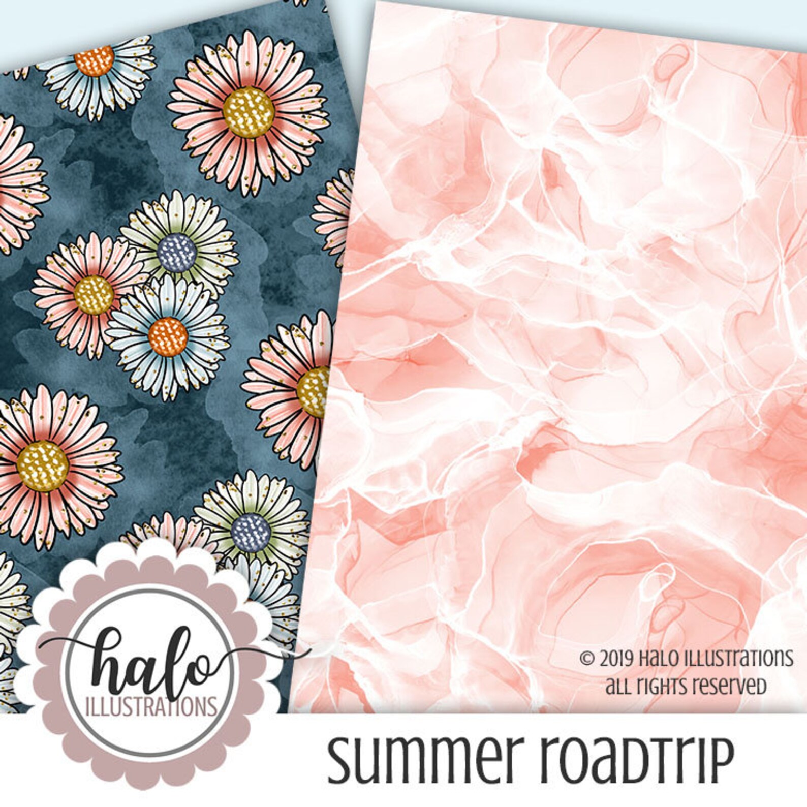 Summer Digital Paper, Vacation Paper, Travel Digital Paper, Planner ...