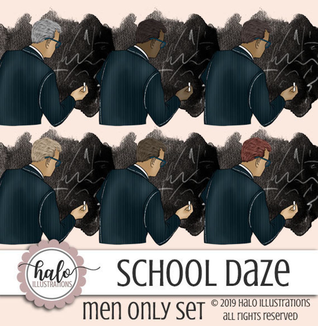 School Clip Art, Teacher Clipart, Male Teacher Art, Back to School ...