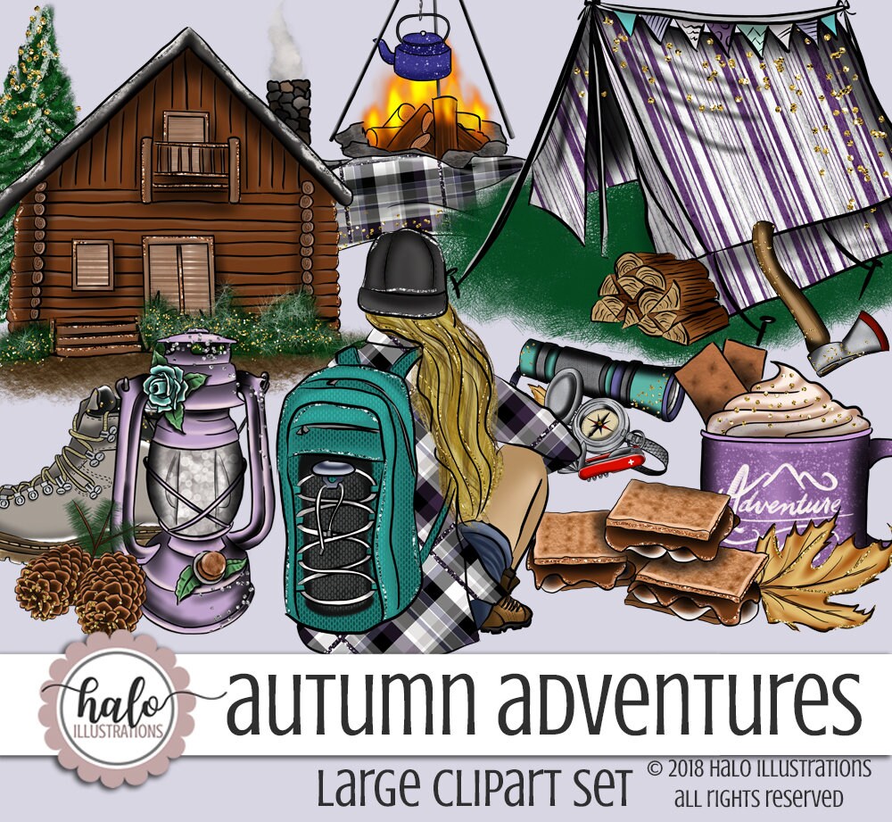 Autumn Clip Art, Fashion Clipart, Fall Clipart, Camping Clip Art ...