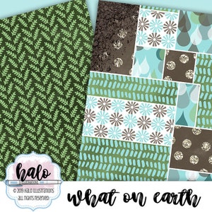 Earth Digital Paper, Paper Pattern, Spring Paper, Recycle Paper, Paper ...