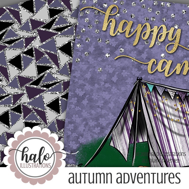 Autumn Digital Paper Camping Digital Paper Hiking Digital - Etsy