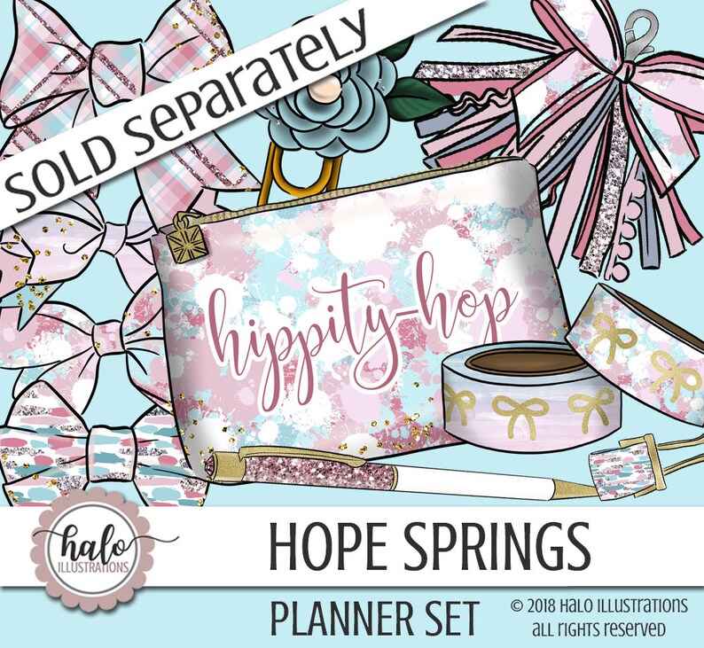 Easter Clipart Spring Clipart Planner Sticker Art Planner - Etsy