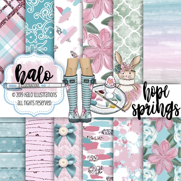 Spring Floral Paper - Etsy