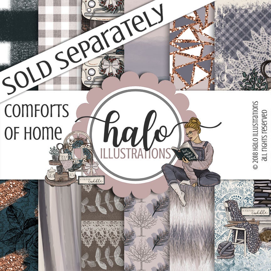 Buffalo Plaid Winter Fashion Clipart Digital Hand Drawn - Etsy