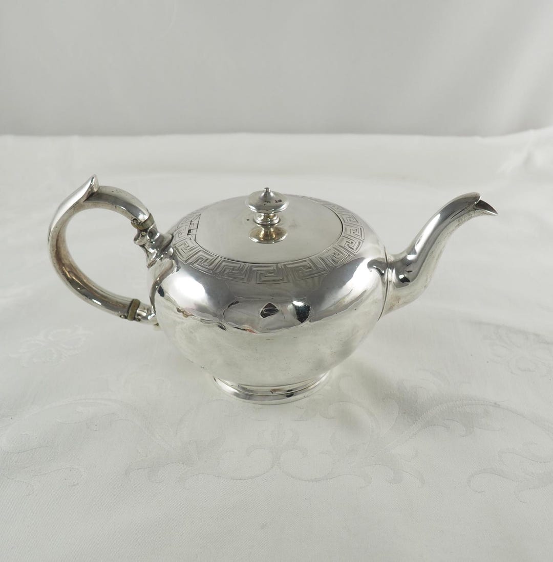 Victorian Teapot, Bullet Shaped, Sterling Silver, Silver Handle and ...