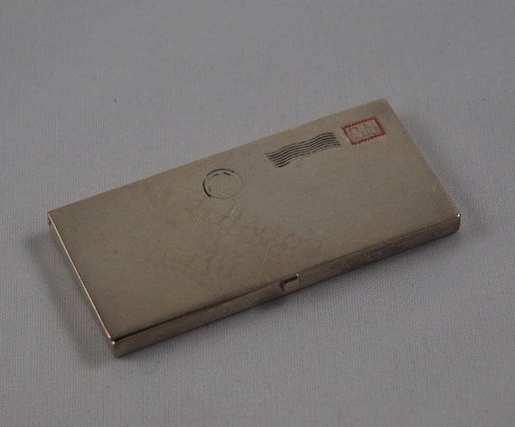 Vintage Sterling Silver and Enamel Stamp Box in the Form of an | Etsy