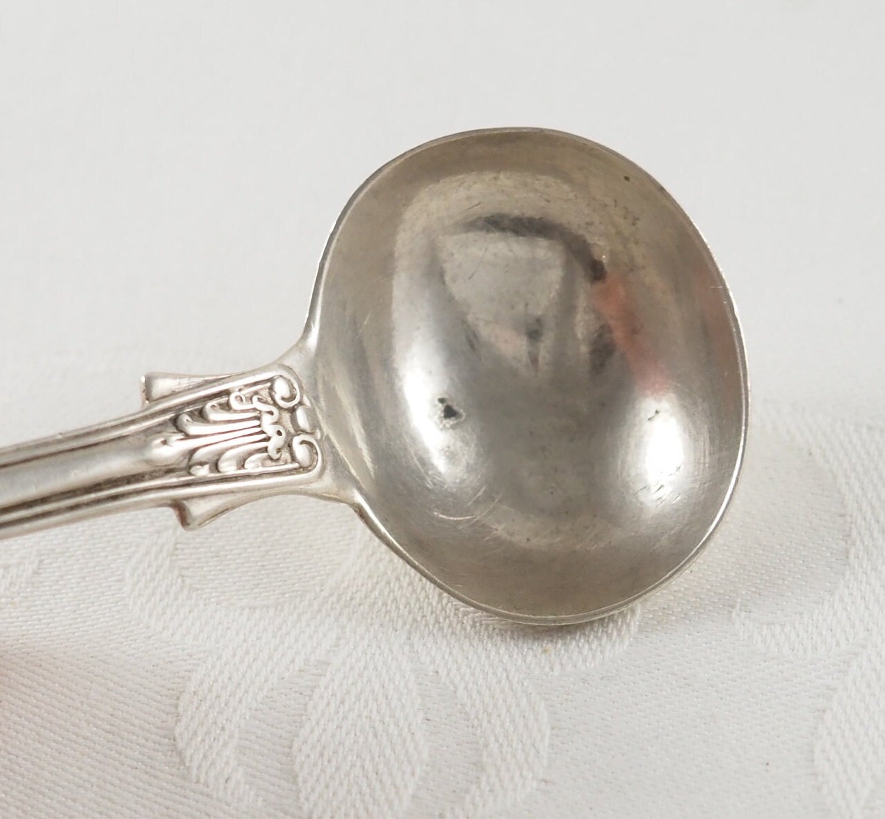 Antique Victorian Solid Silver Victorian Mustard Spoon, Queens Pattern ...