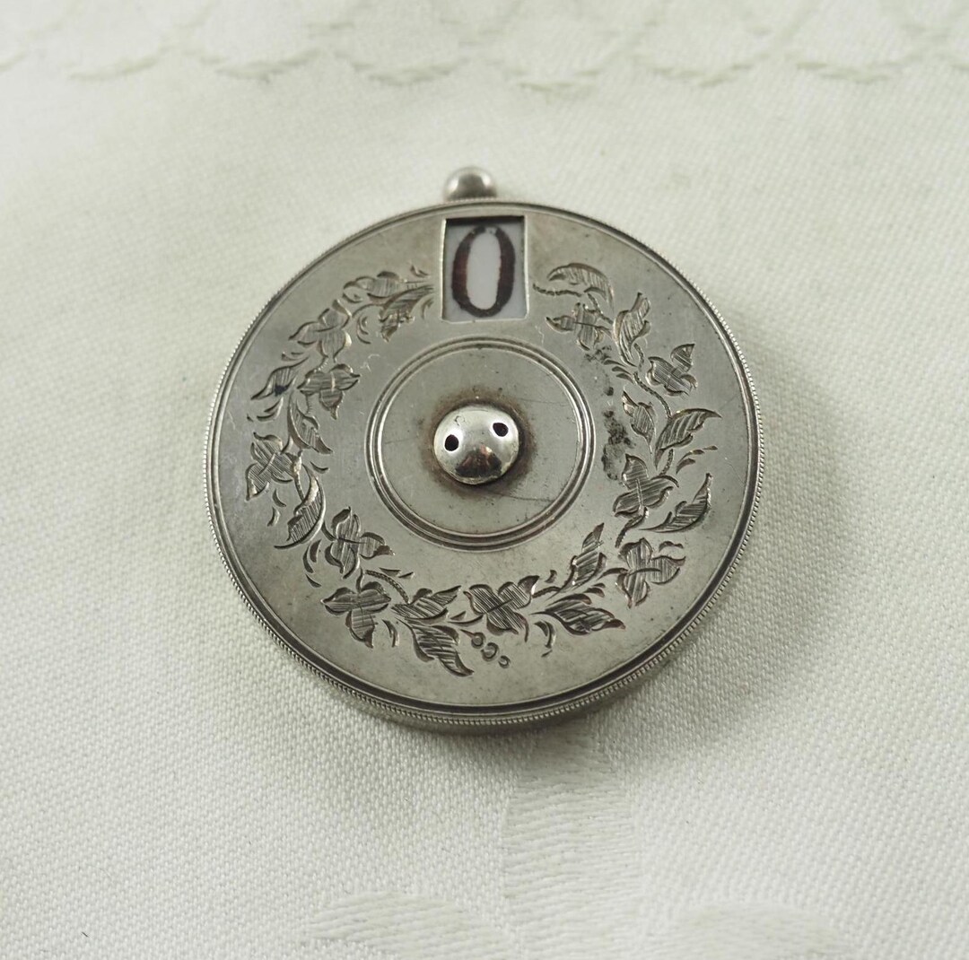 Antique Silver Whist Score Marker, German Whist, Engraved With Flowers ...