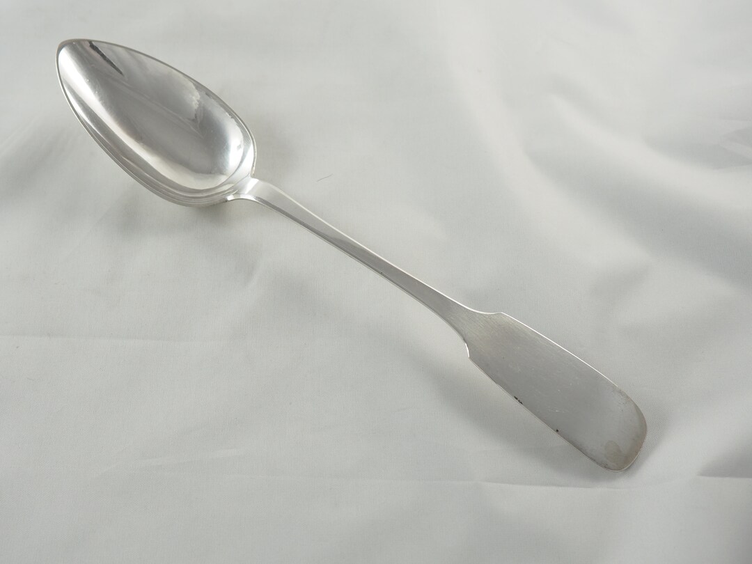 Antique 750 Silver Gravy Spoon - Fiddle Pattern, Germany 1871 - Etsy