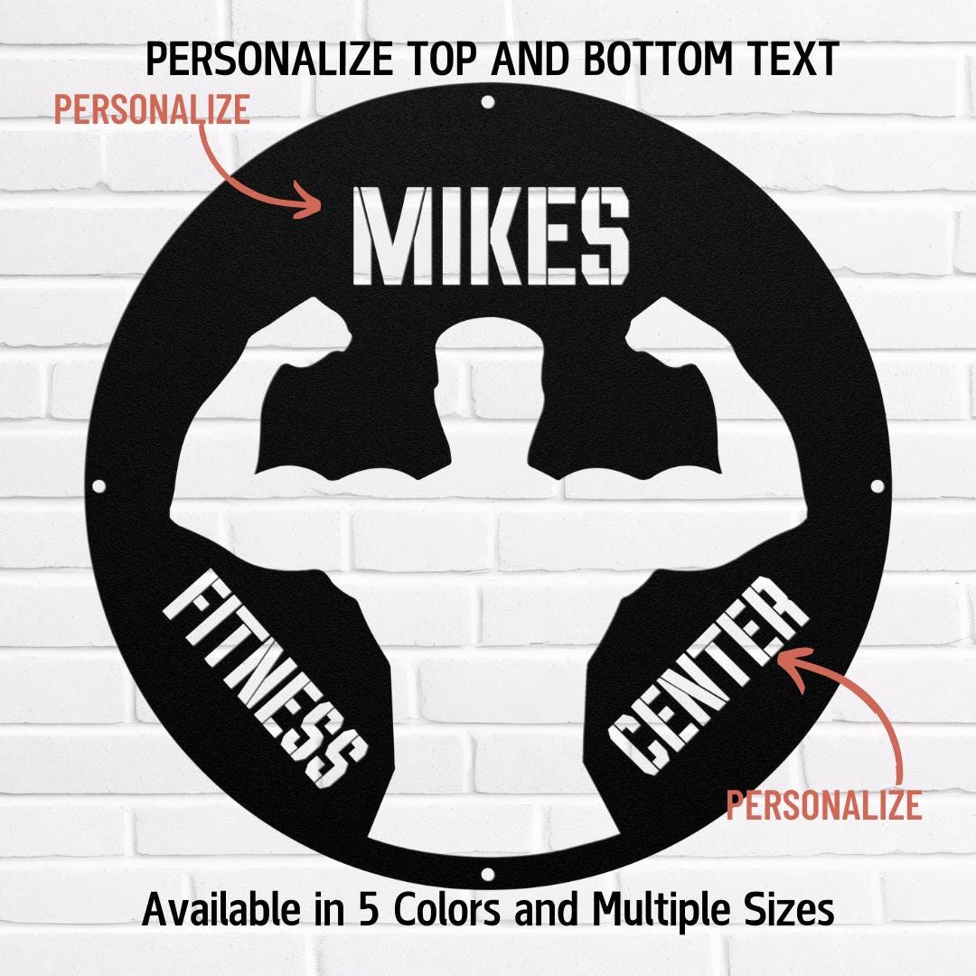 Gym Sign | Personalized Home Gym Sign | Custom Metal Gym Sign | Home ...