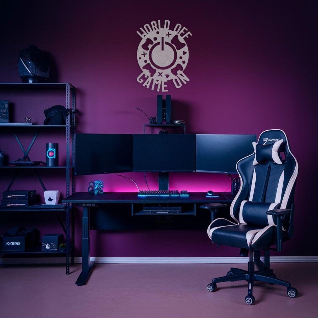 Game Room Metal Decor Custom Video Game Controller Metal Wall Art ...