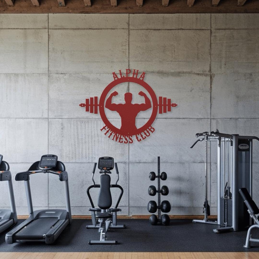 Personalized Home Gym Signs for Workout Room, Personalized Metal Sign ...