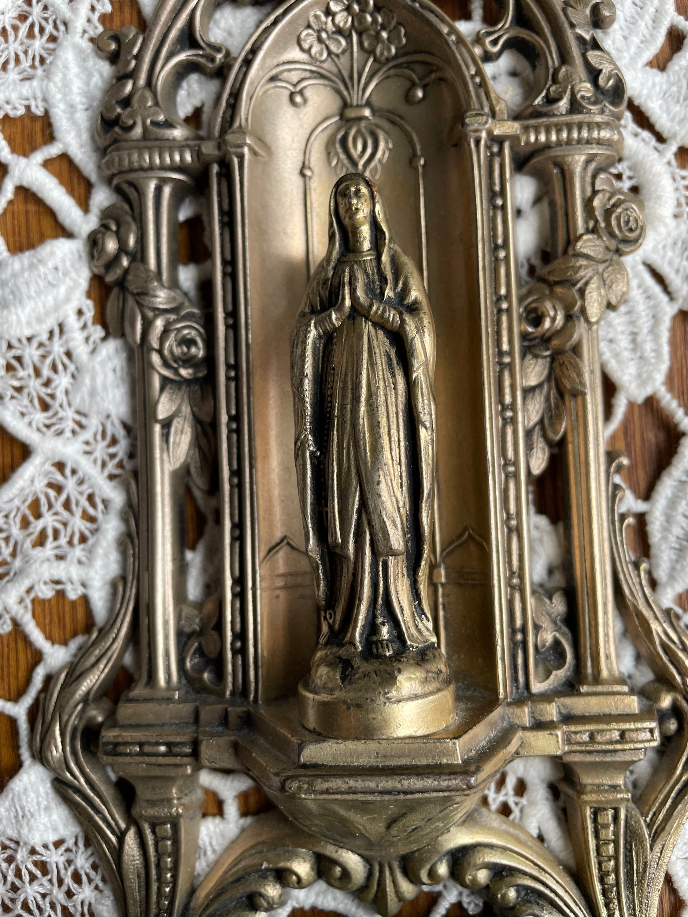 Antique French Holy Water Font Vintage Holy Water Font Wall Ornament ...