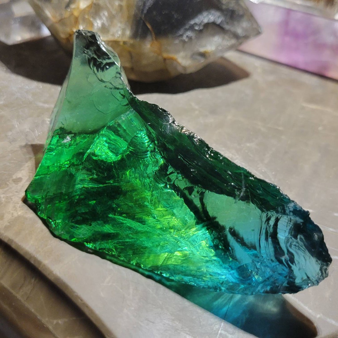 Bi-color Gem Emerald Shift With Aqua Serenity Tip Andara Crystal 135 ...