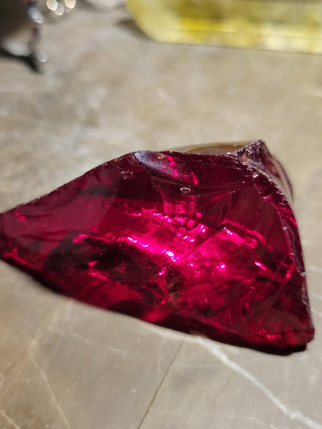 Gem Scarlet Shift Deep Red Andara Crystal 65 Grams the Deep Triangle - Etsy
