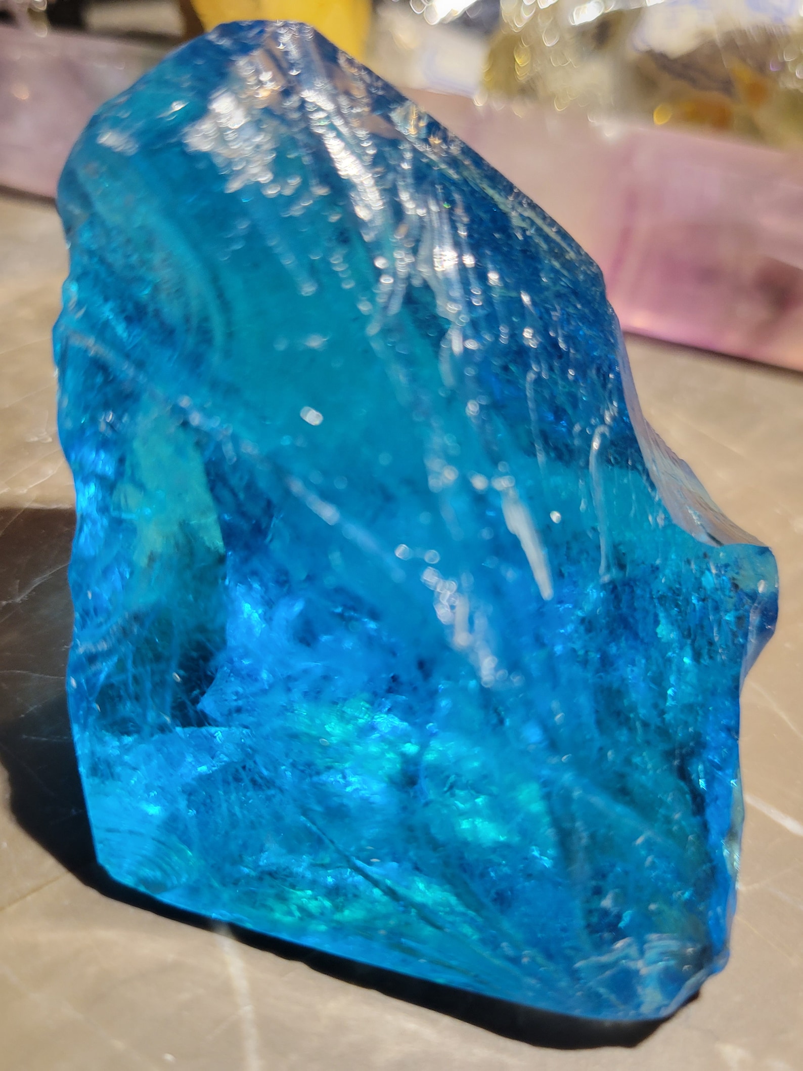 Gem Electric Blue With Azure Elysium Andara Crystal 119 Grams - Etsy