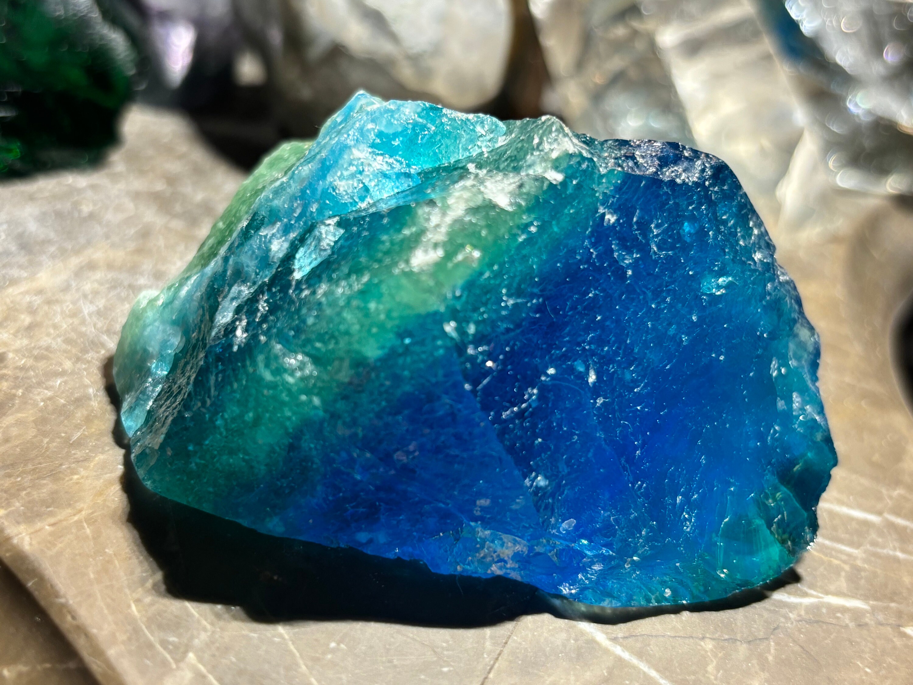 Icy Tri-color Electric Blue/aqua Serenity/celestial Mint Andara Crystal ...