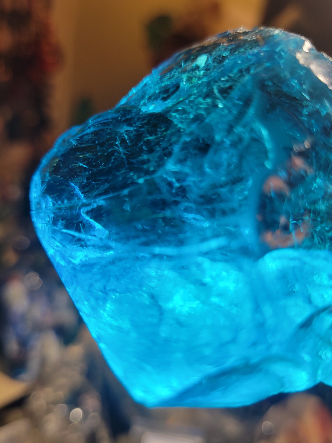 Gem Electric Blue With Azure Elysium Andara Crystal 119 Grams - Etsy