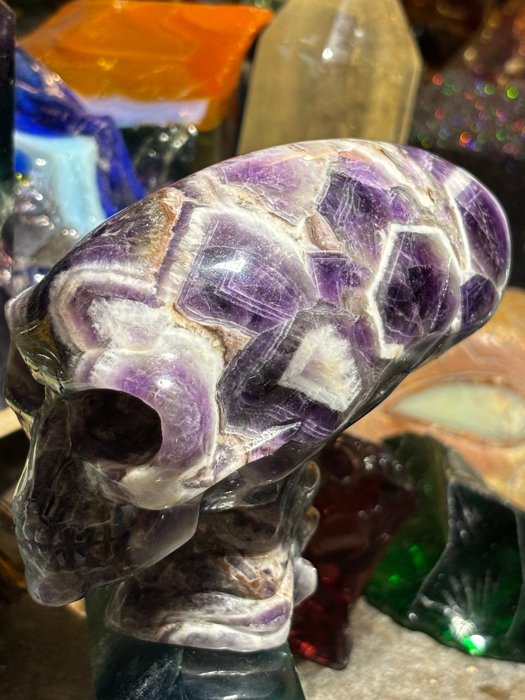 Amazing Pattern Mayan Ancient Alien Elongated Dream Amethyst Quartz 3.5 ...