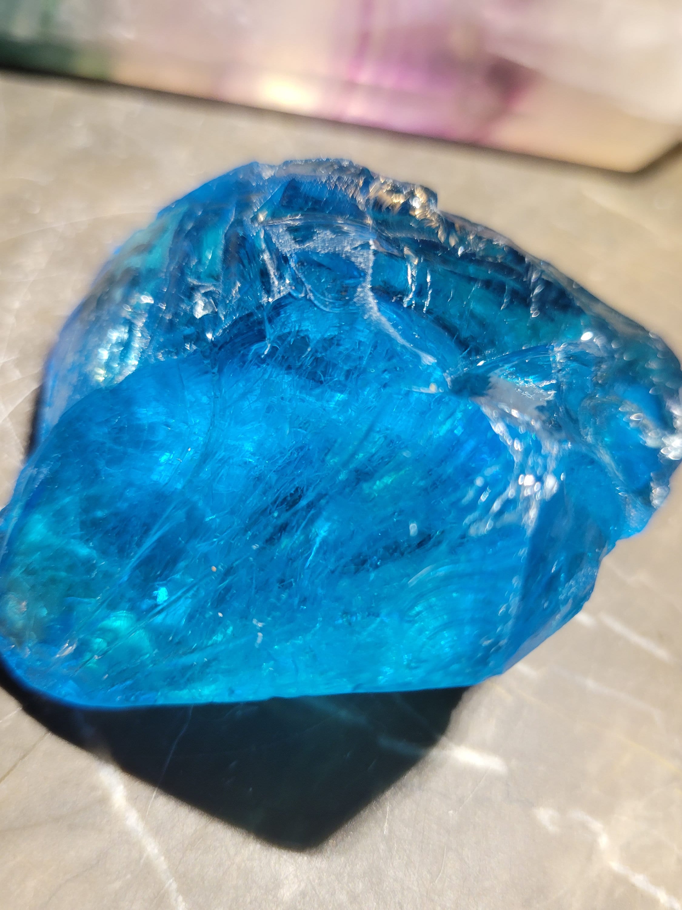 Gem Electric Blue With Azure Elysium Andara Crystal 119 Grams - Etsy