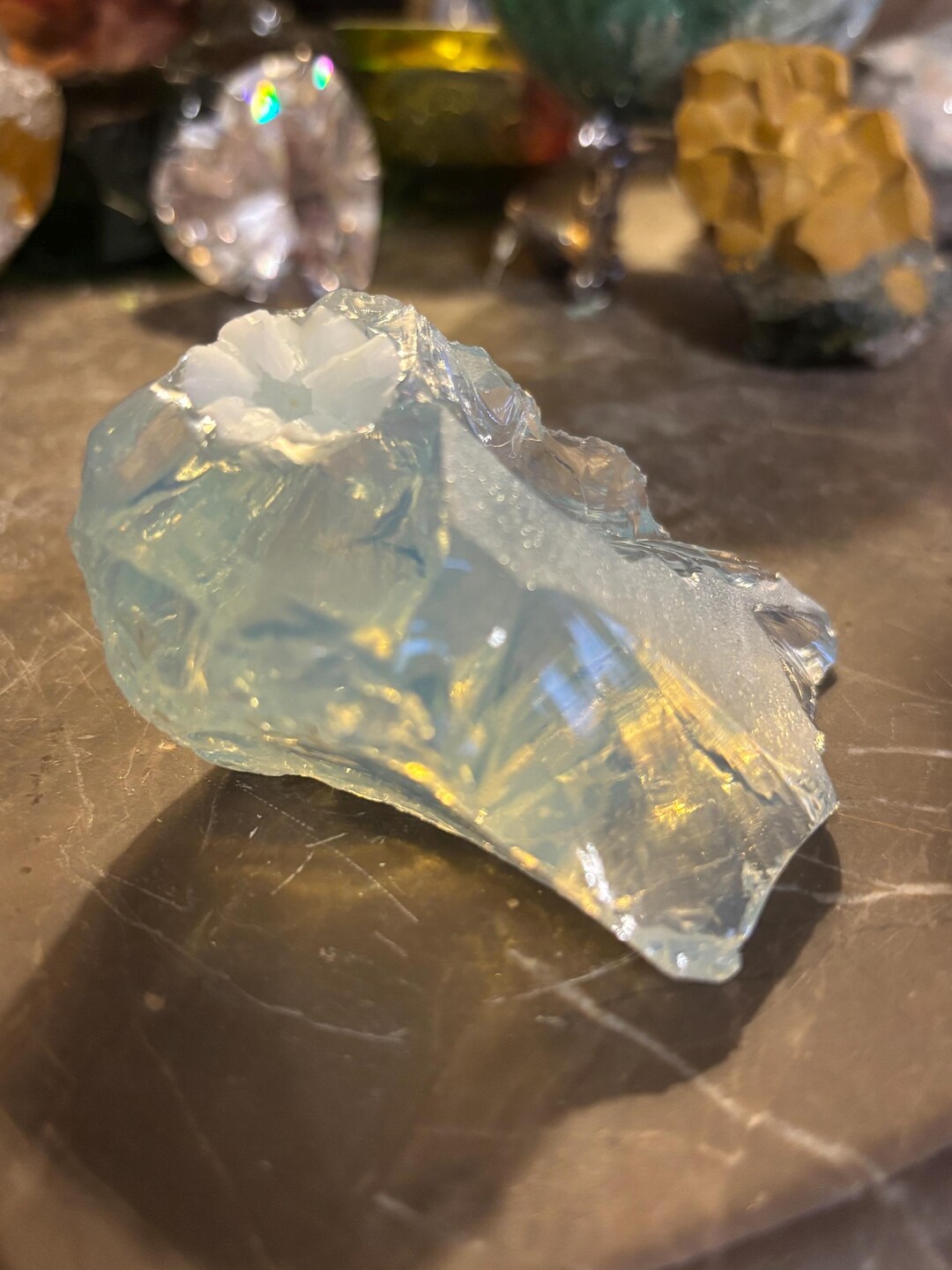 Iridescent Oracle - Angel Aura Cosmic Ice Andara Crystal 124 Grams With ...