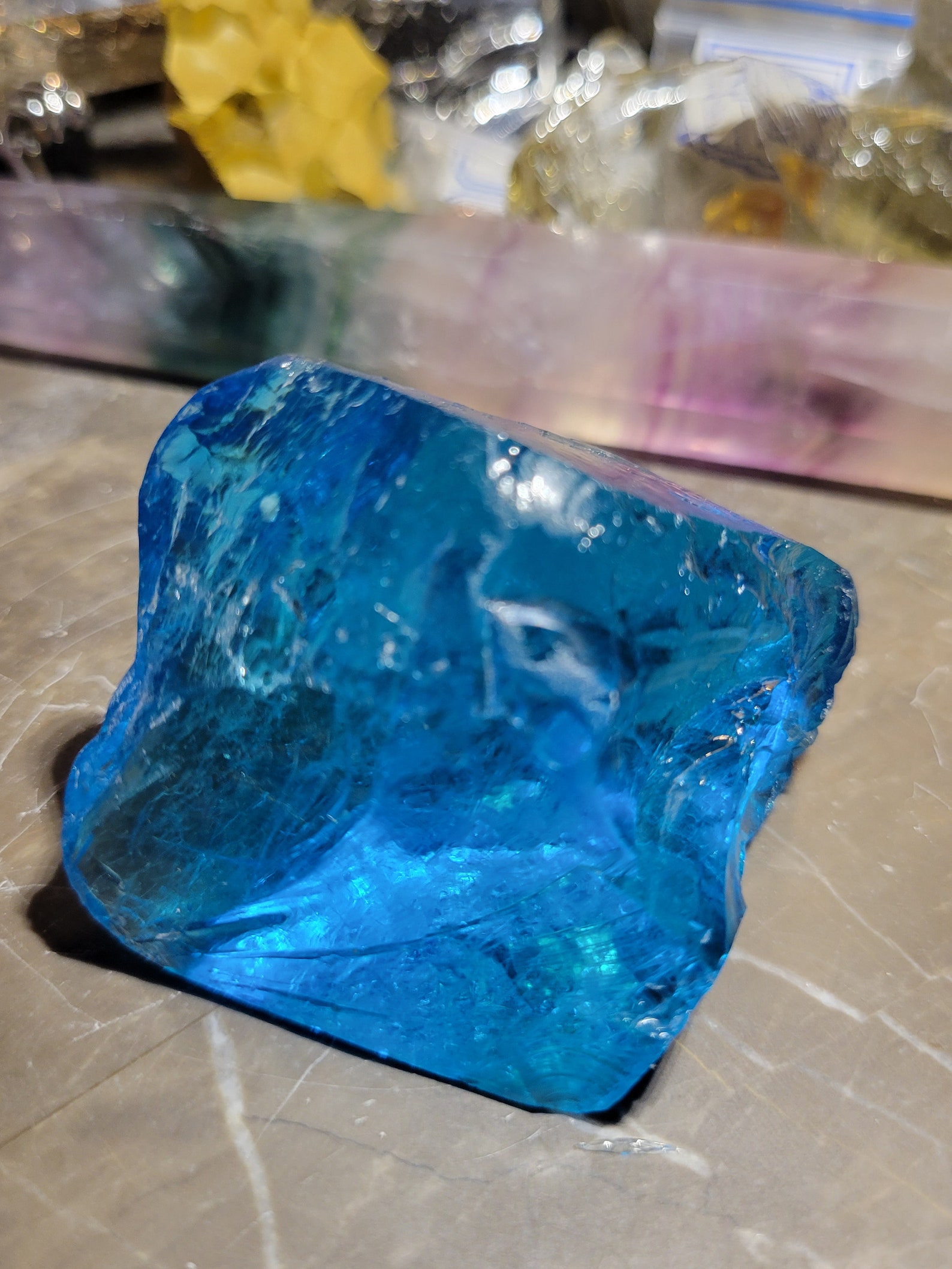 Gem Electric Blue With Azure Elysium Andara Crystal 119 Grams - Etsy