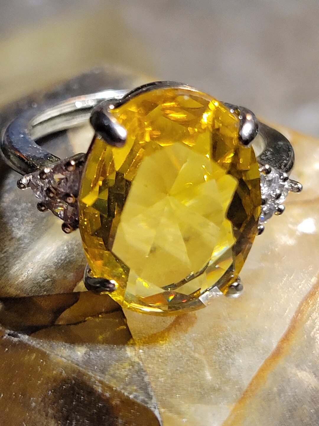 Glimmering Solaris Andara Crystal Ring Adjustable - Etsy