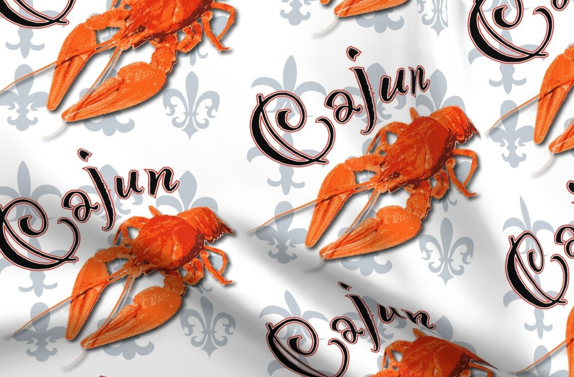Crawfish Fabric Cajun Crawfish1 by Designbycristy Crawfish | Etsy
