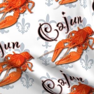 Crawfish Fabric Cajun Crawfish1 by Designbycristy Crawfish | Etsy