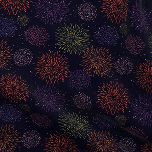 Firework Fabric Fireworks in Bloom by Ceciliamok Fireworks | Etsy